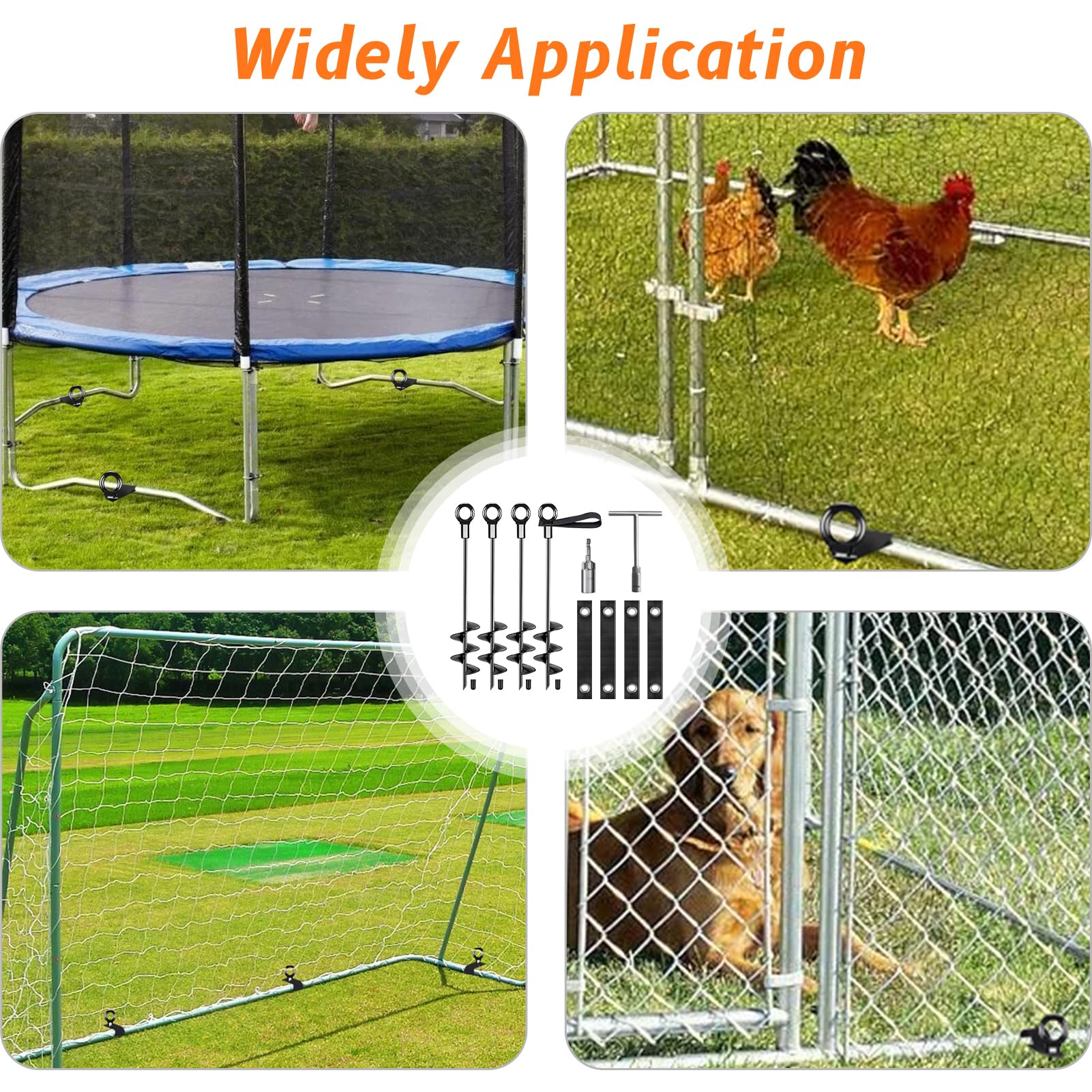 Snapklik.com : Fabulas Ground Anchors, Trampoline Stakes Anchors High ...