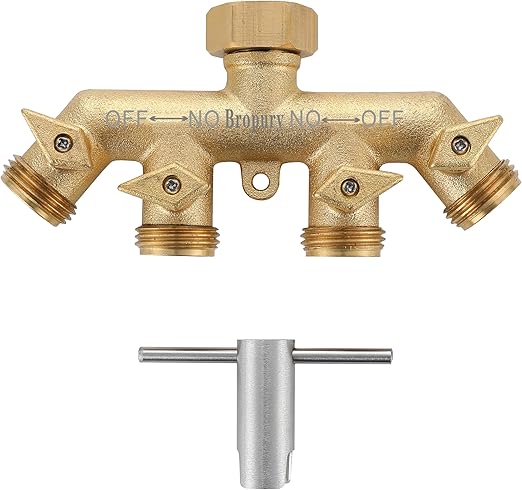 Amazon.com: Bropury 4 Way Hose Splitter with Thickened and Optimized ...