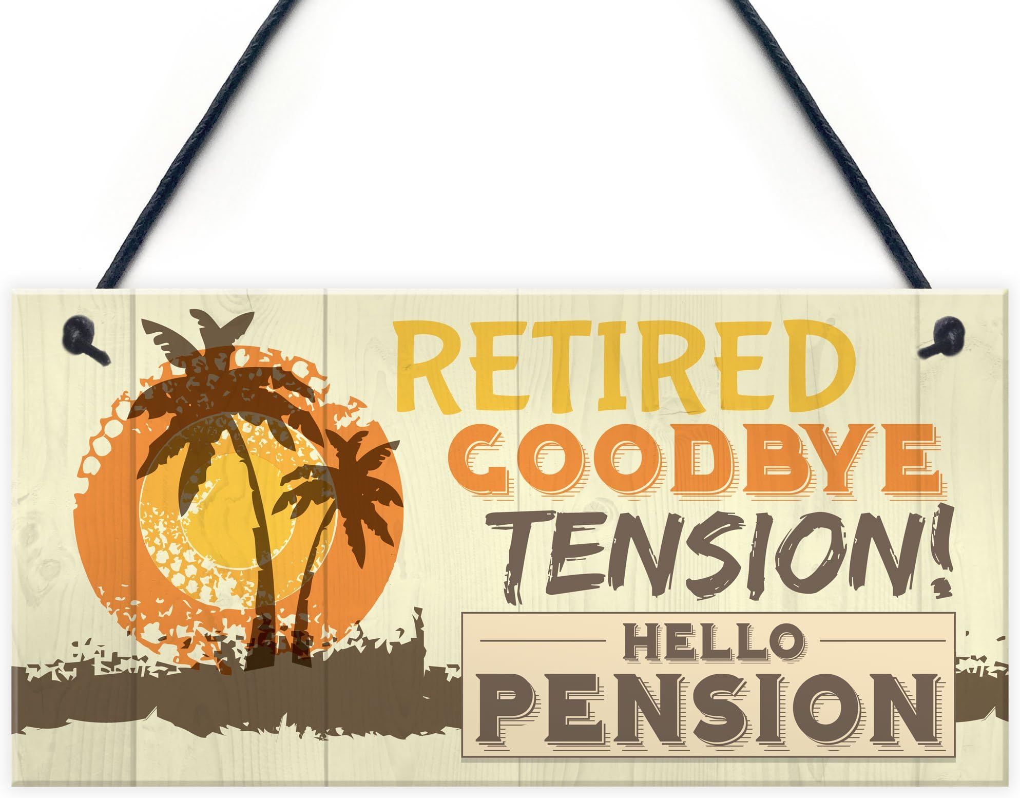 RED OCEAN RETIRED Ask Someone Else Retirement Hanging Wood Heart ...