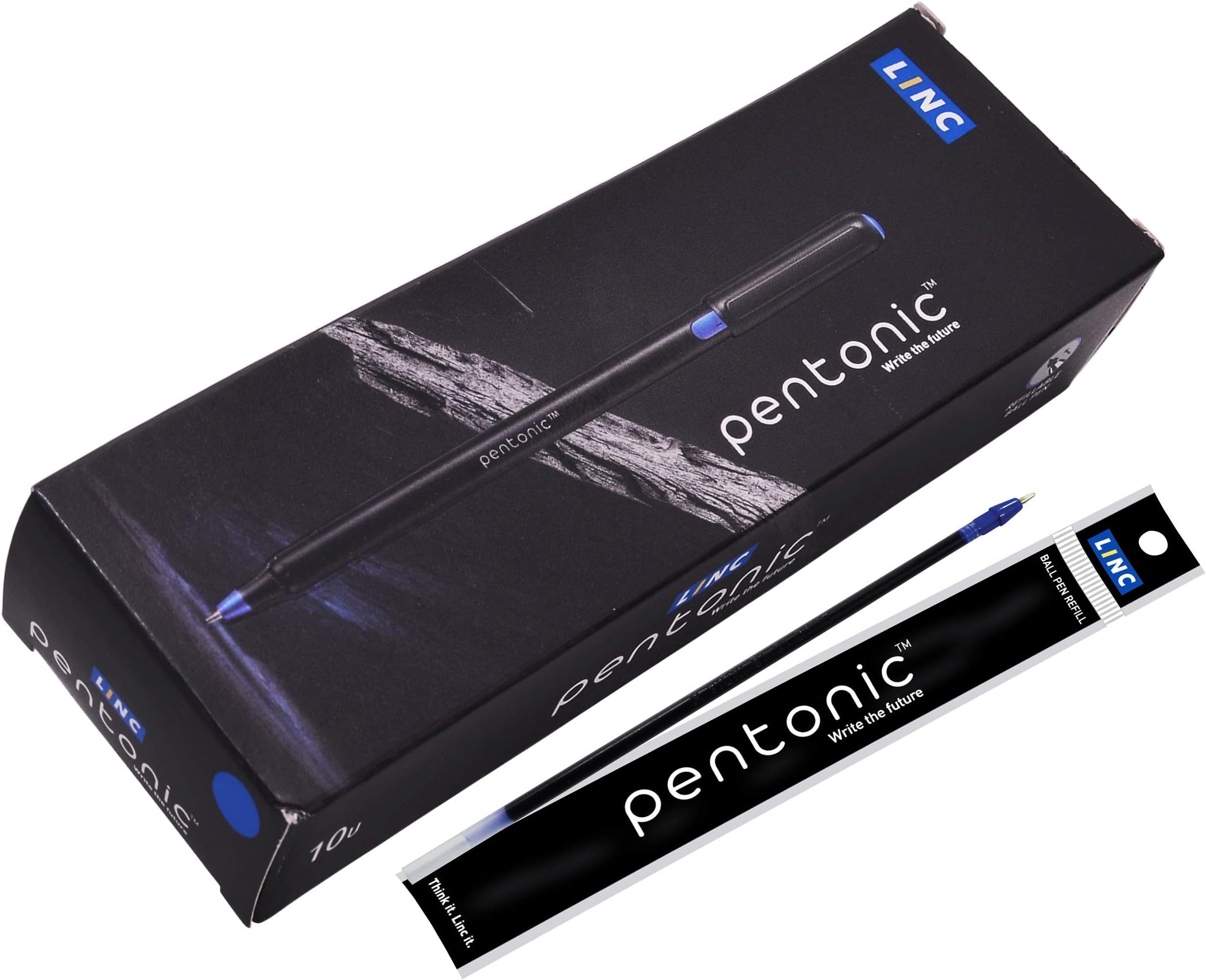 Pentonic 0.7 mm Ball Pen Blister Pack | Black Body | Black Ink | Set of ...