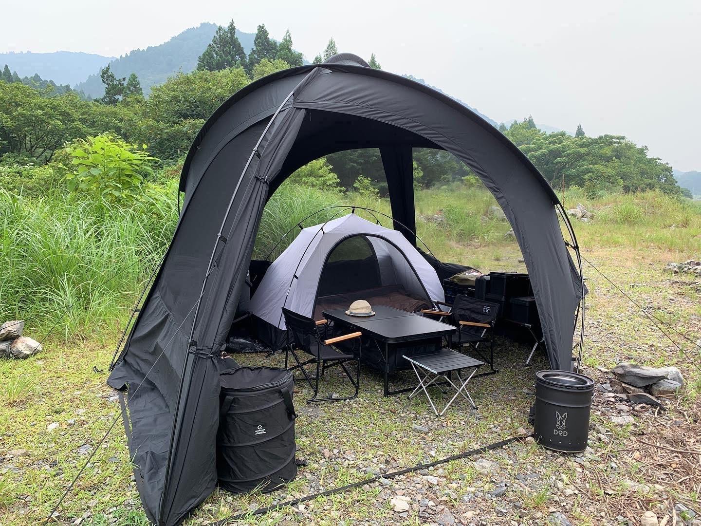 Amazon | DOD(ディーオーディー) ファイヤーベース ポリコットン 大型 シェルター 脱着可能 ポリエステル フロア 付属 T8-524-BK T8-524-BK | DOD(ディー ...