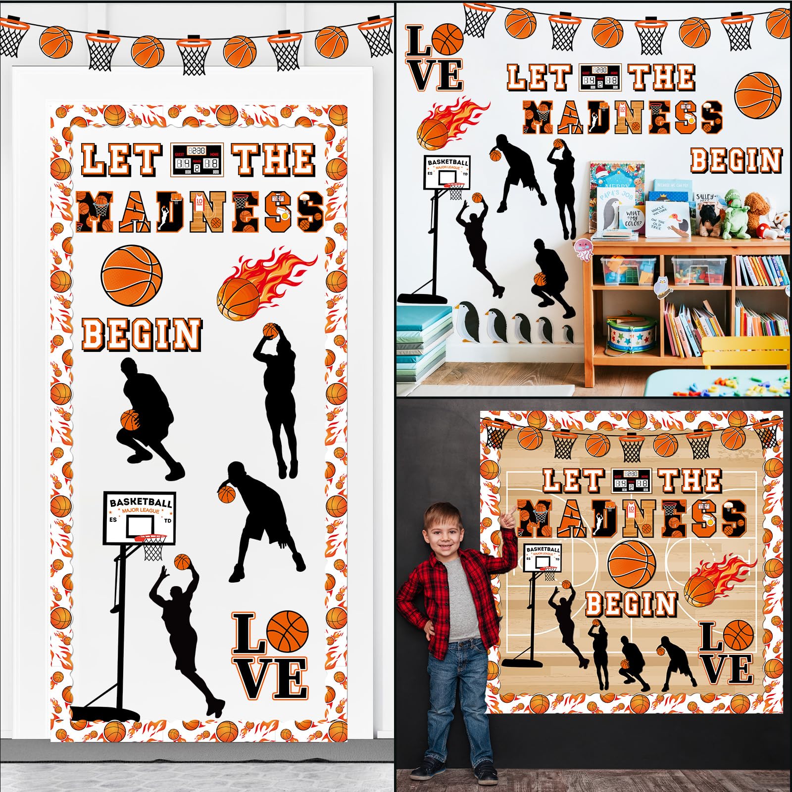 Basketball Court Bulletin Board Basketball Border, Pdf, Printable