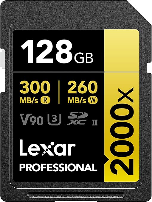 Amazon.com: Lexar 128GB Professional 2000x SD Card, UHS-II, C10, U3 ...