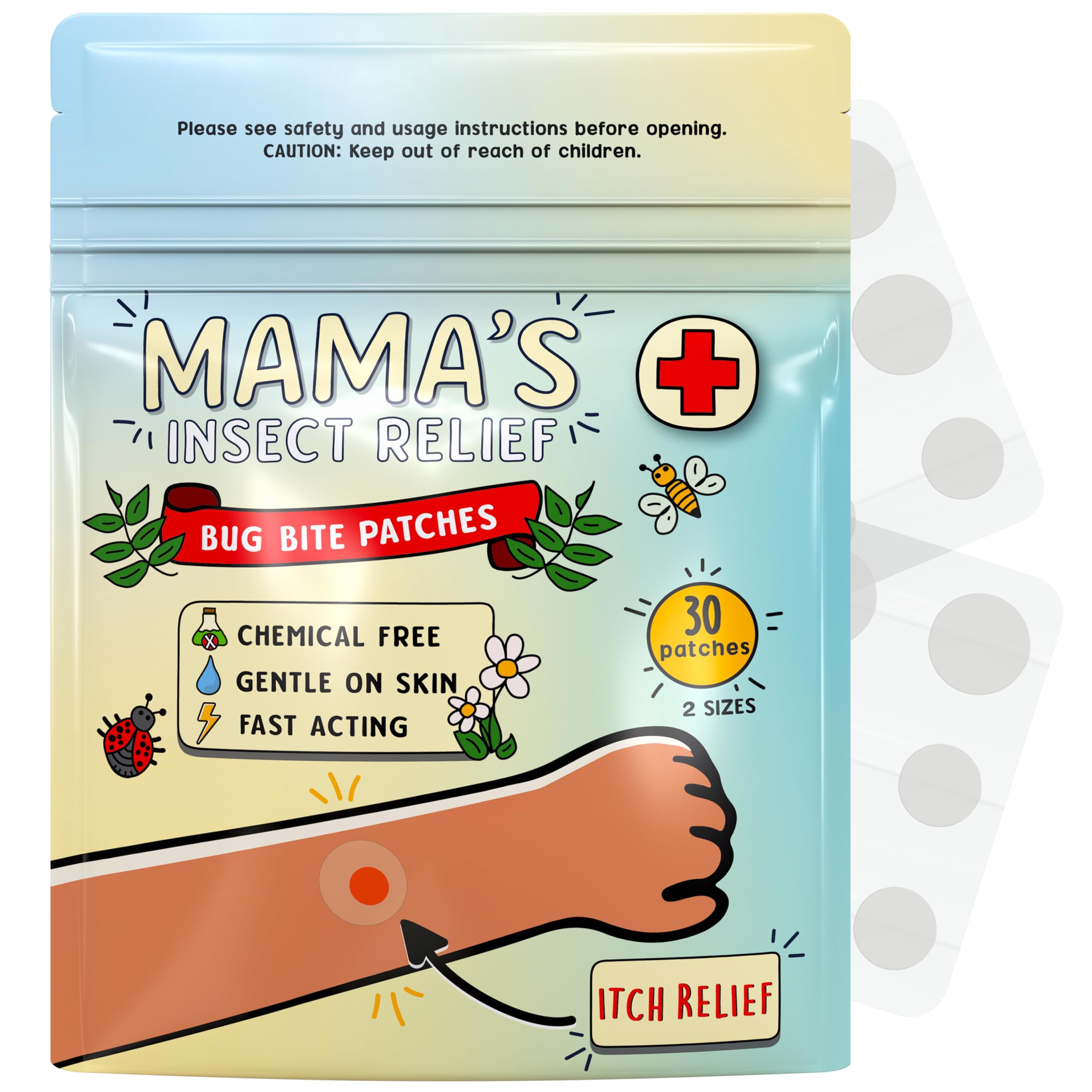 Amazon.com: MAMA'S Bug Bite Itch Relief Patch Kids, All Natural ...