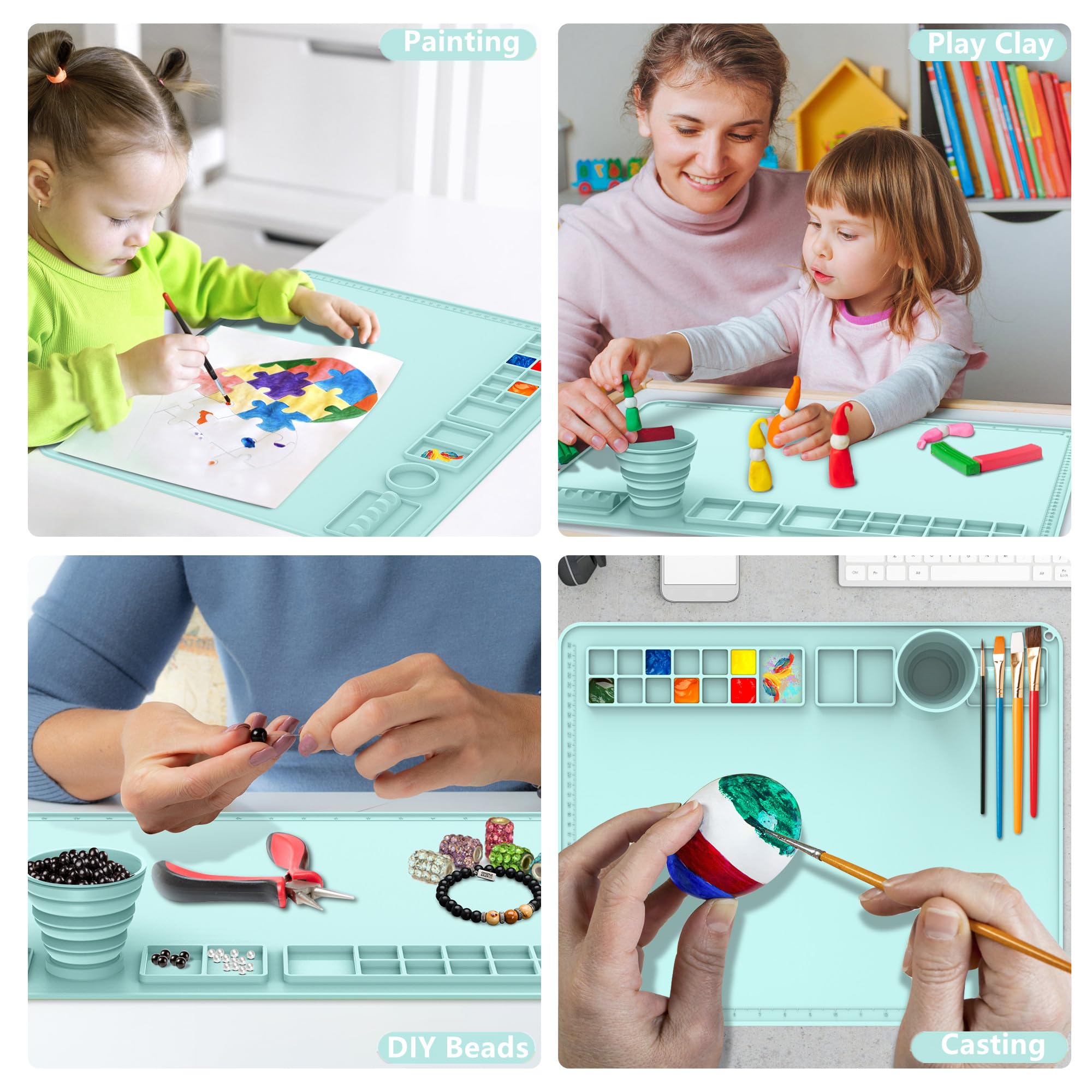 Snapklik.com : Silicone Painting Mat, 20"X16" Art Mat