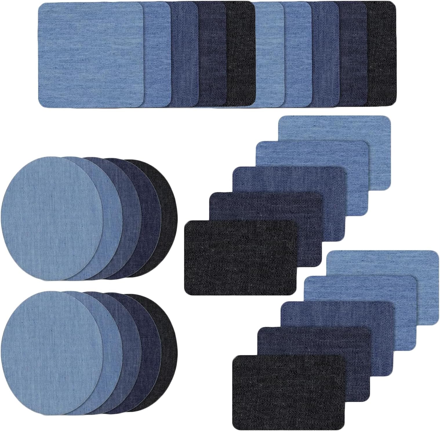 Peiyee Denim Jean Repair Patches 30 Pcs Iron On Denim Patches Repair ...