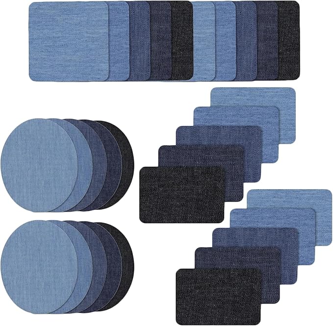 Peiyee Denim Jean Repair Patches 30 Pcs Iron On Denim Patches Repair ...