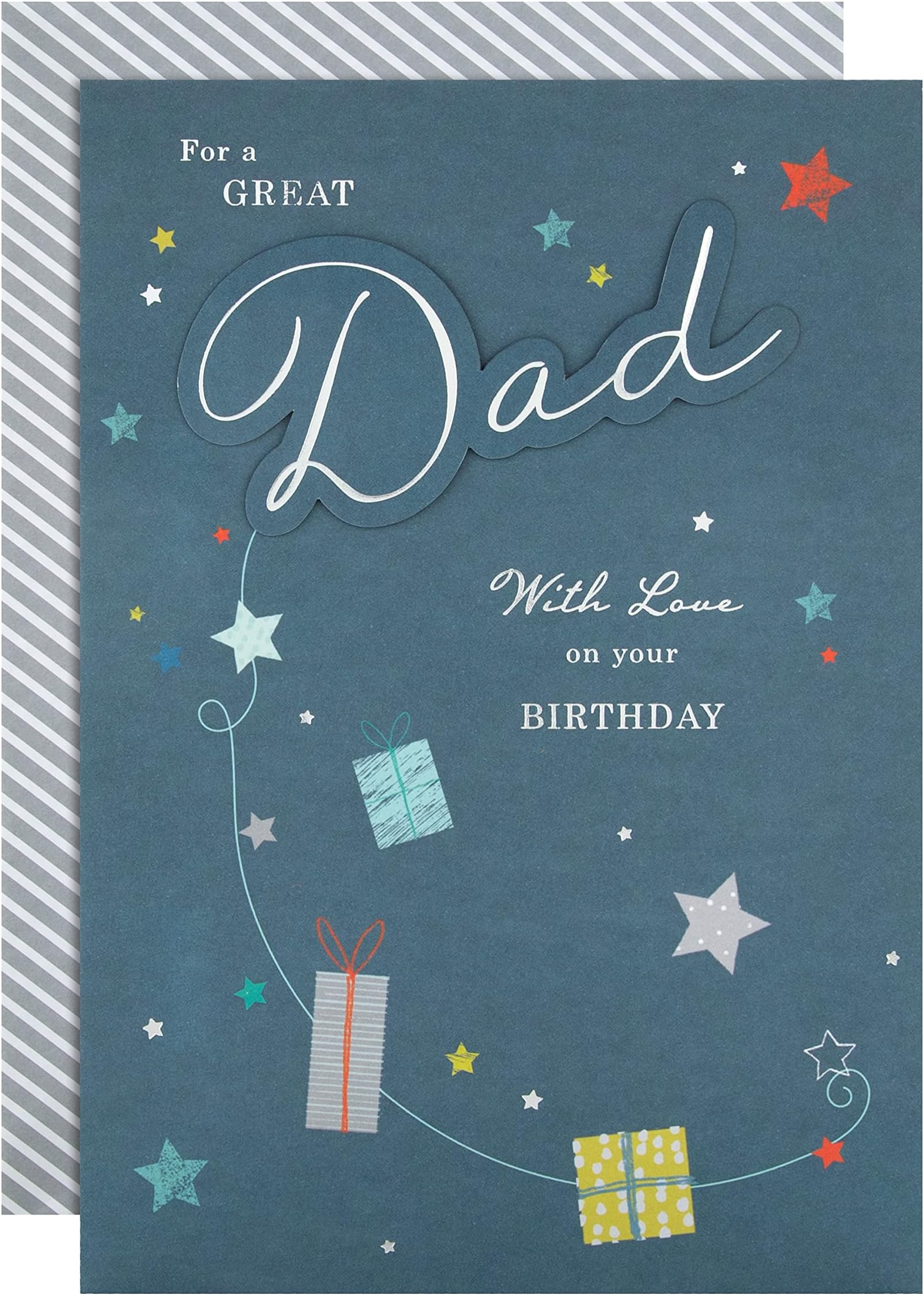 Old English Co. Dad Birthday Card for Him - Navy Blue Male Birthday ...