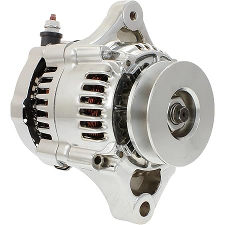 Amazon.com: New Chrome Mini Alternator 1 Wire Self Exciting Compatible ...