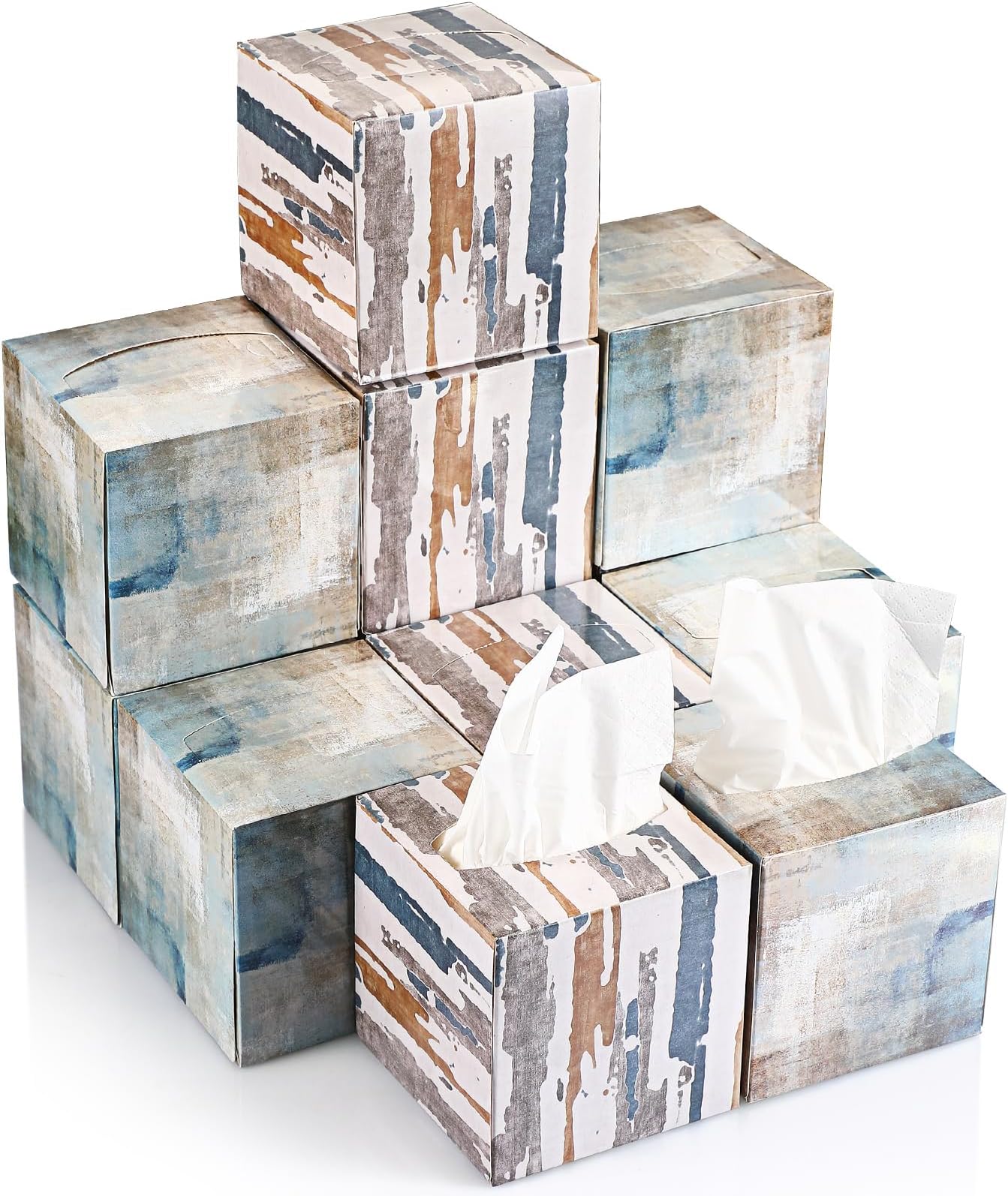 Amazon.com: Bokon 12 Pack Facial Tissues Cube Boxes Industrial Style ...