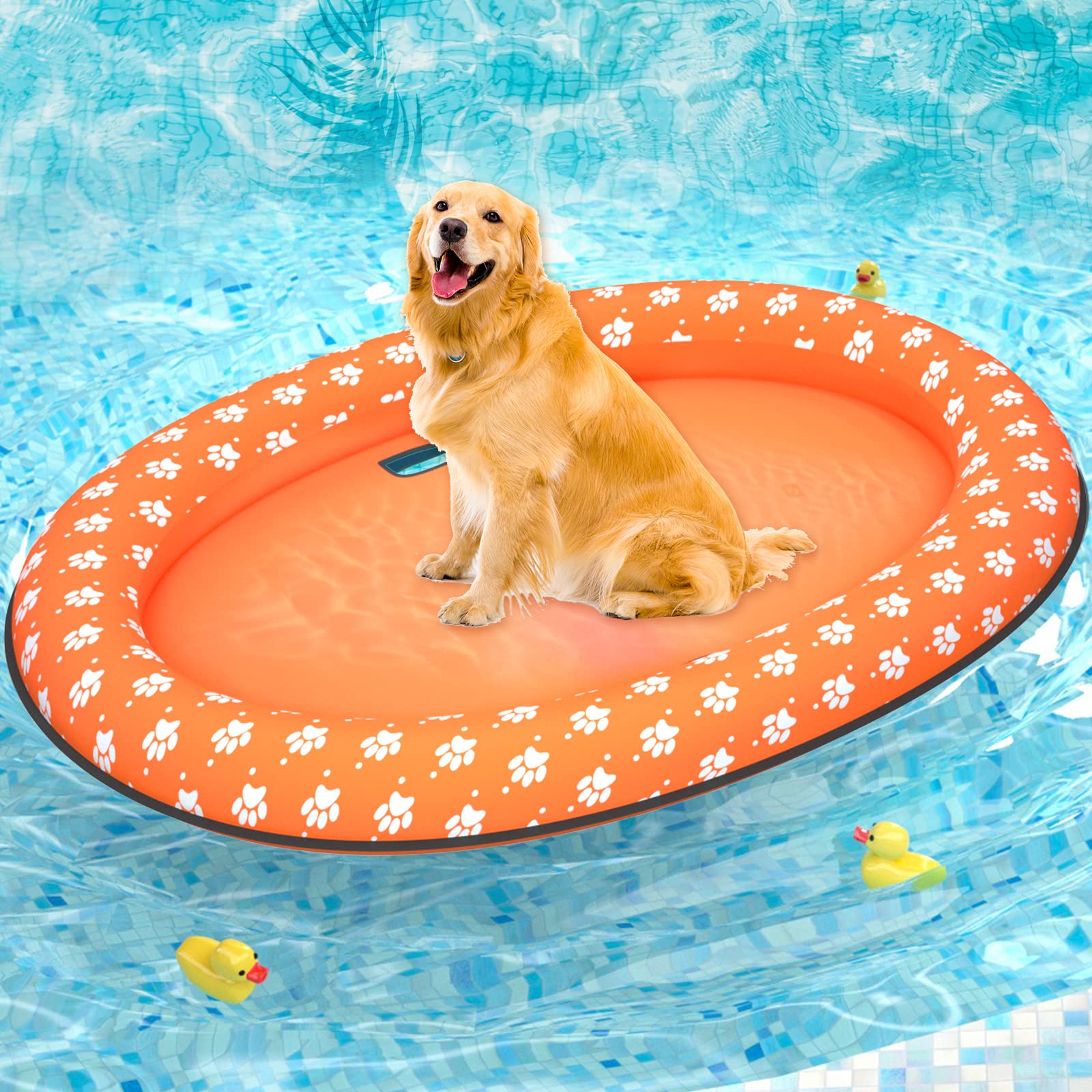 Amazon.com: Pet Soft Dog Float Raft - Inflatable Dog Swimming Float for ...