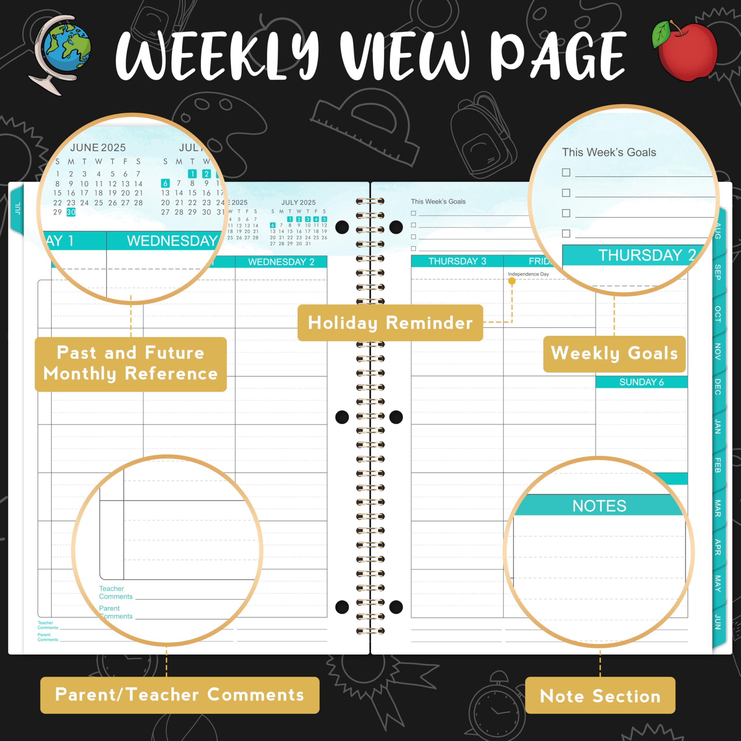 Snapklik.com : Student Planner 2025-2026 - School Planner 2025-2026 ...