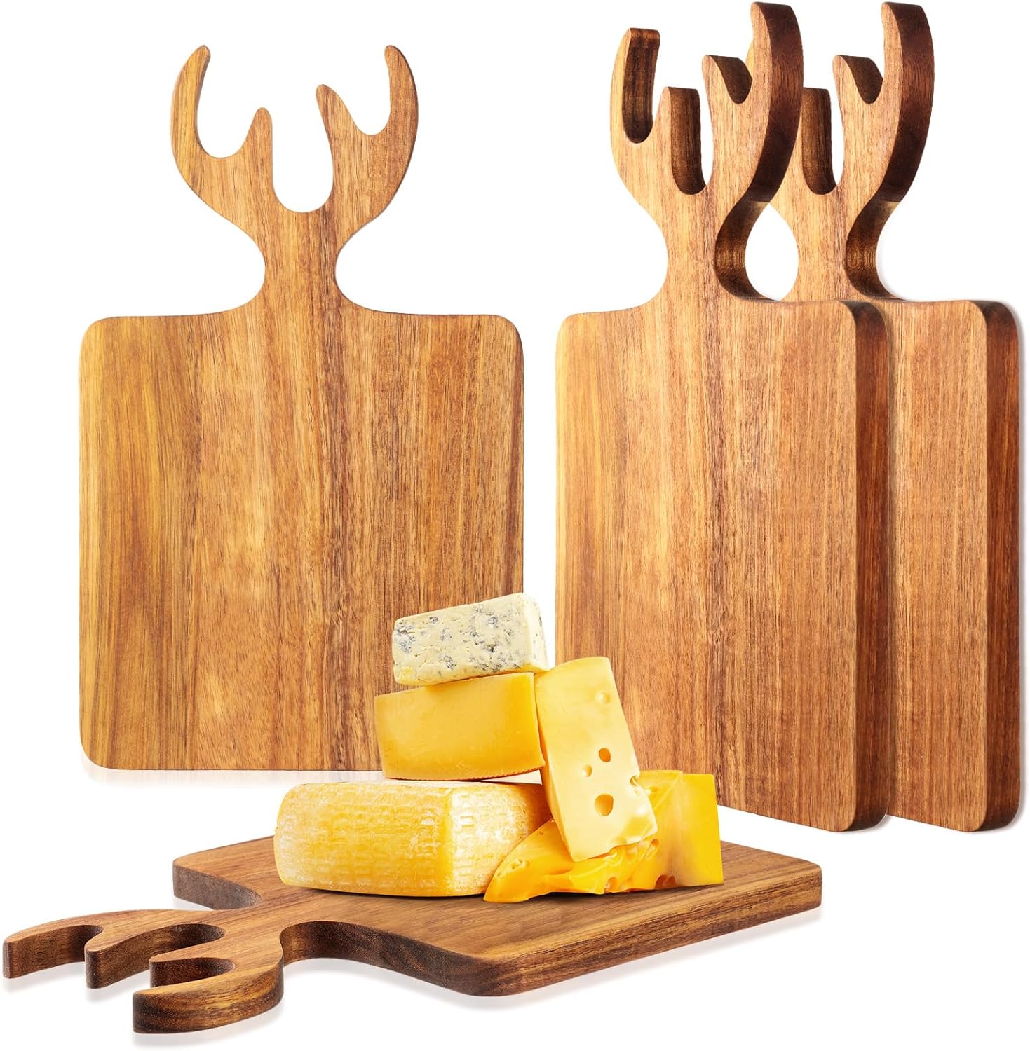 Amazon.com: Sliner 4 Pcs Christmas Charcuterie Boards Thick Wooden ...