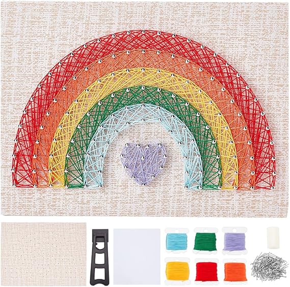 Amazon.com: INFUNLY DIY String Art Kit 3D Rainbow String Making Kit ...