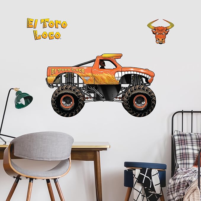Amazon.com: Monster Jam El Toro Loco Truck Wall Decal - Large 21" Wide ...
