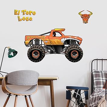 Amazon.com: Monster Jam El Toro Loco Truck Wall Decal - Large 21" Wide ...