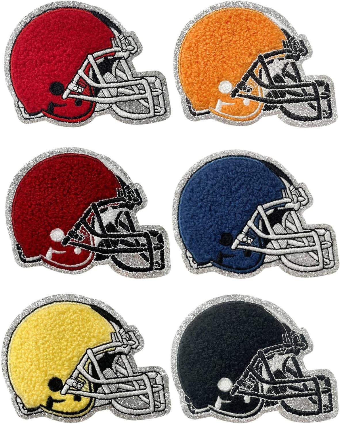 Amazon.com: SAIXCCS 6pcs Football Iron on Patches, Helmet Chenille Patches for Clothes Repair ...