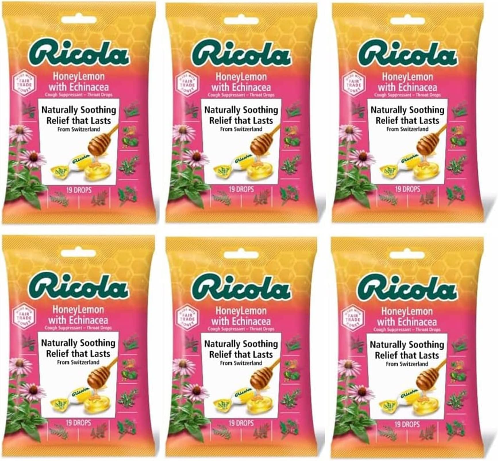 Amazon.com: Ricola Cough Suppressant Throat Drops, Honey Lemon with ...