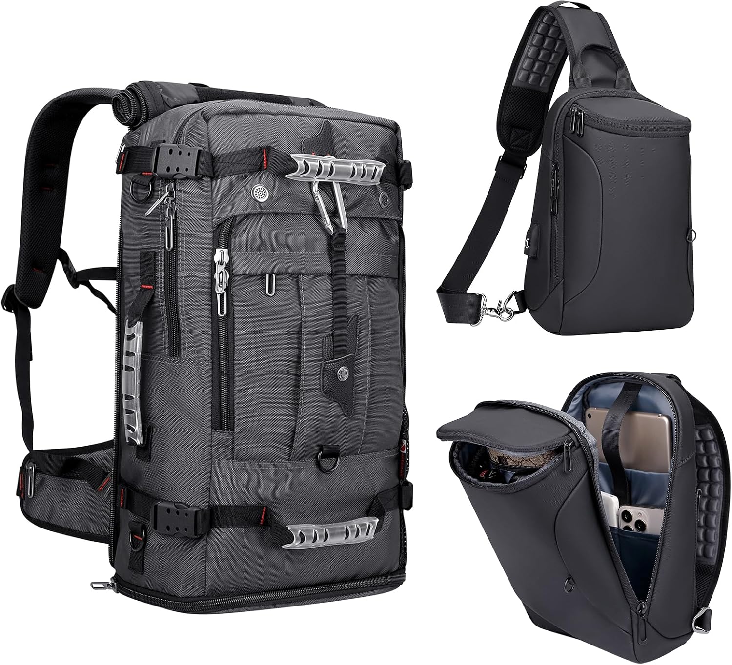 Amazon.com | WITZMAN Travel Backpack for Men Convertible Duffle Luggage ...