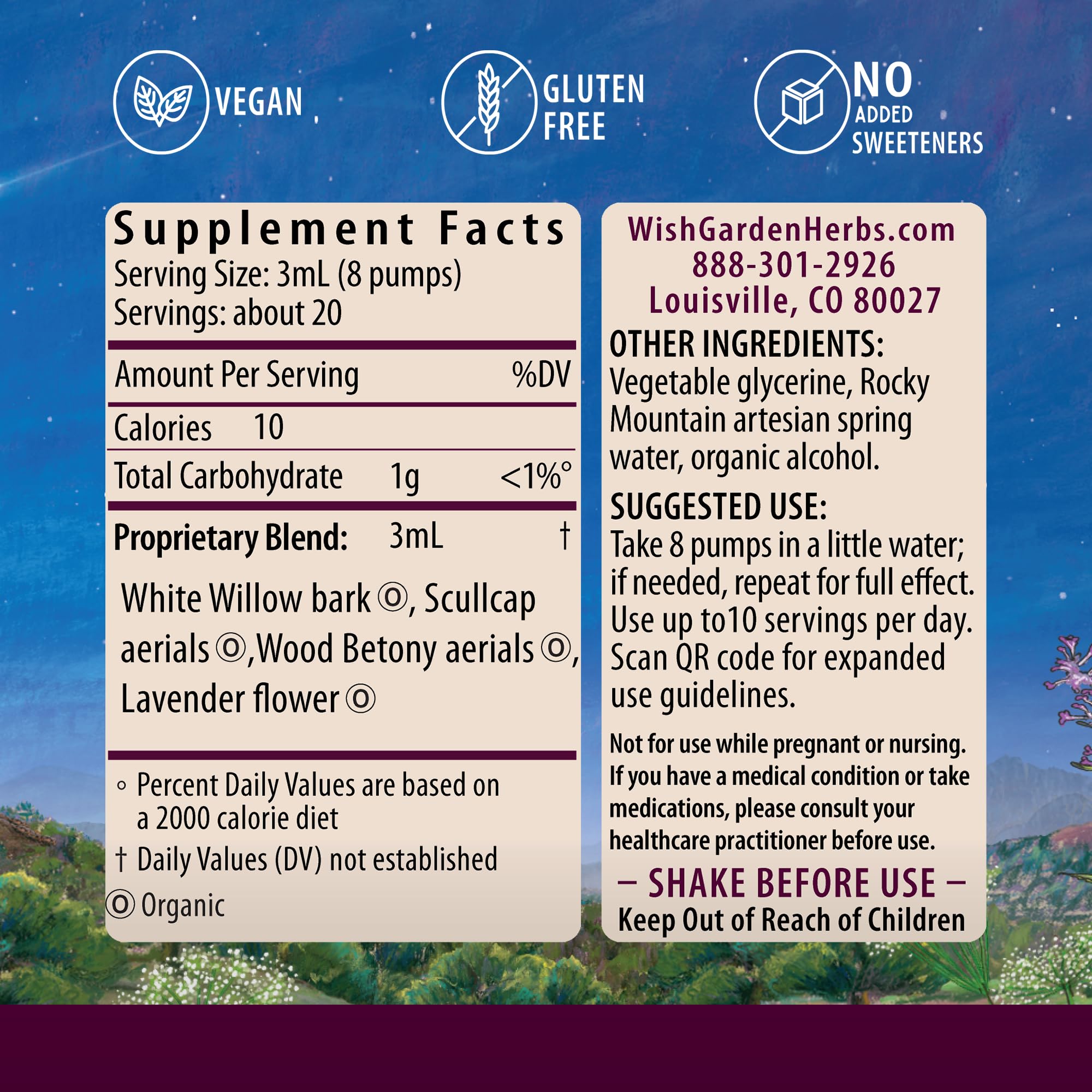 Buy WishGarden Herbs Cranial Comfort - Plant-Based Herbal Supplement ...