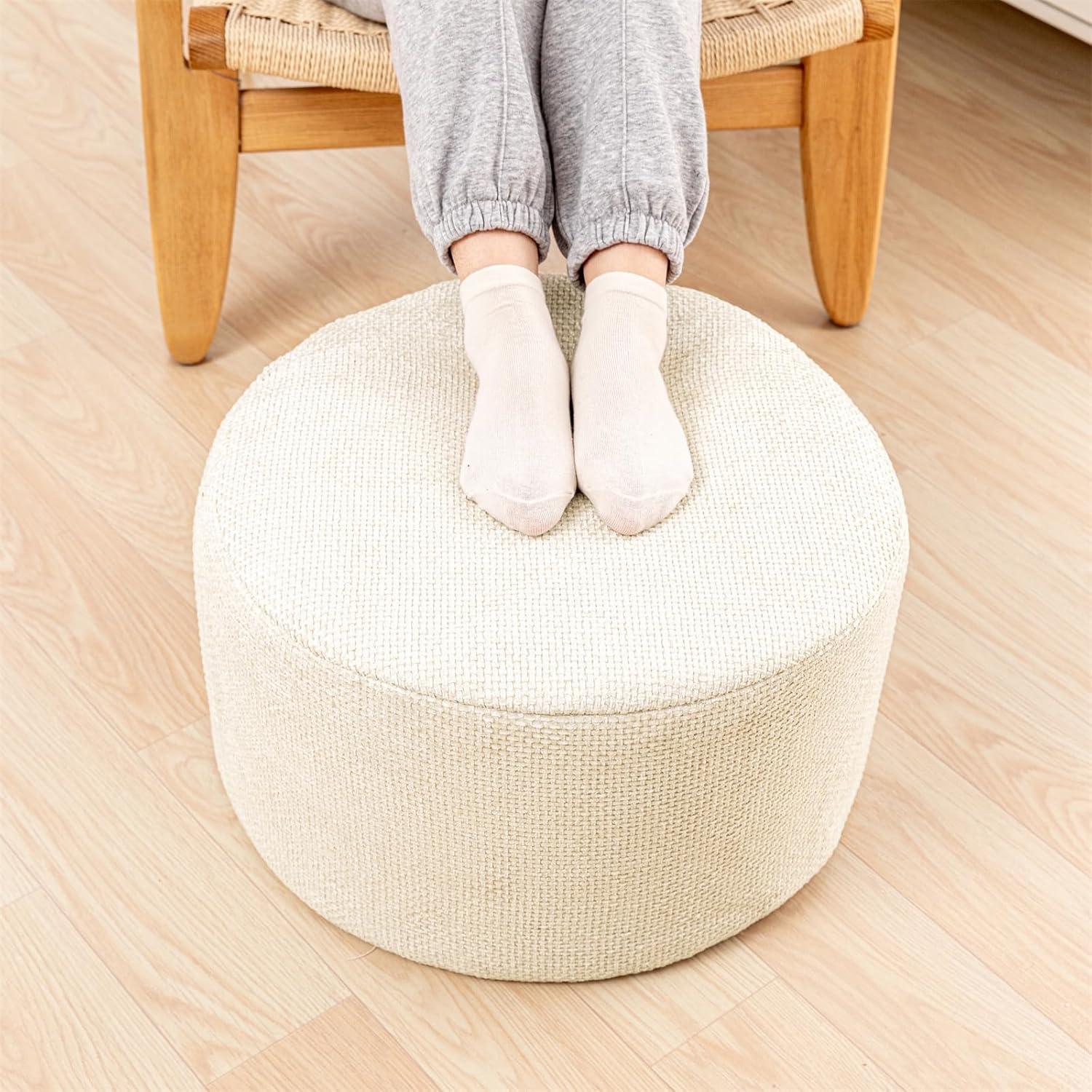 Amazon.com: Pouf Ottoman Foot Rest Living Room Decor Floor Pouf ...