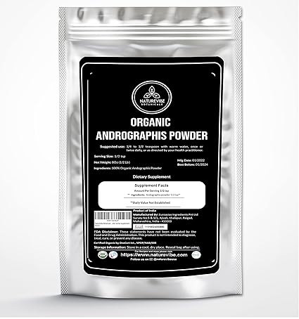 Amazon.com : Naturevibe Botanicals Organic Andrographis powder (8 ...
