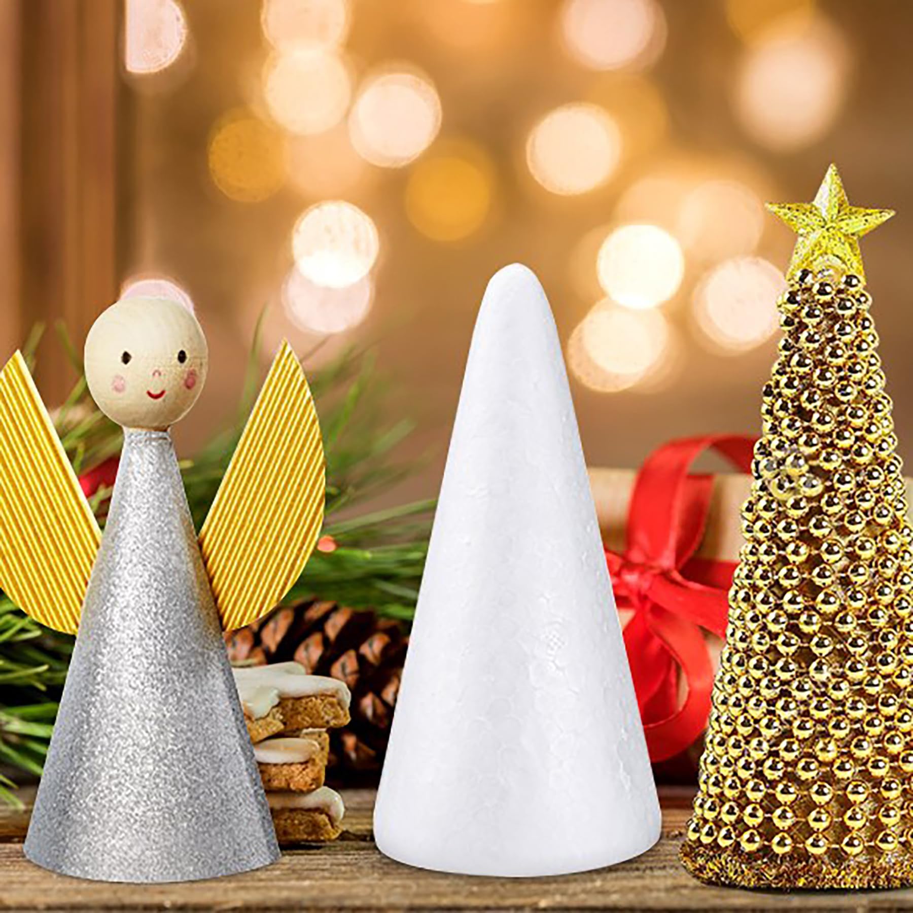 Decorated Styrofoam Cones For Christmas Styrofoam Christmas Trees