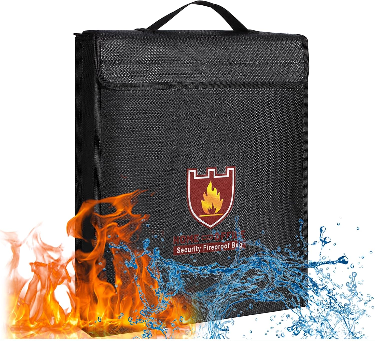 Fireproof Document Bag 15×12×3 inch Fire and Water Resistant Money Bag ...