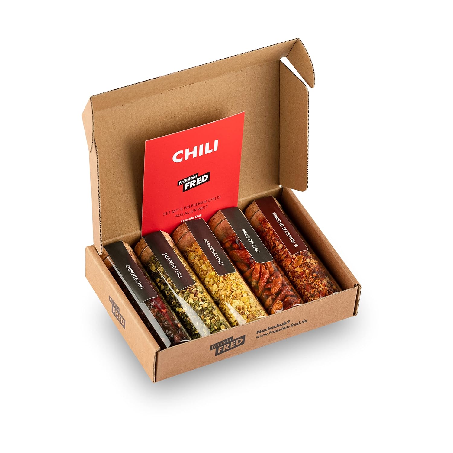 Gourmet Chili Geschenkset | Probierset mit 5 Chilis aus aller Welt ...