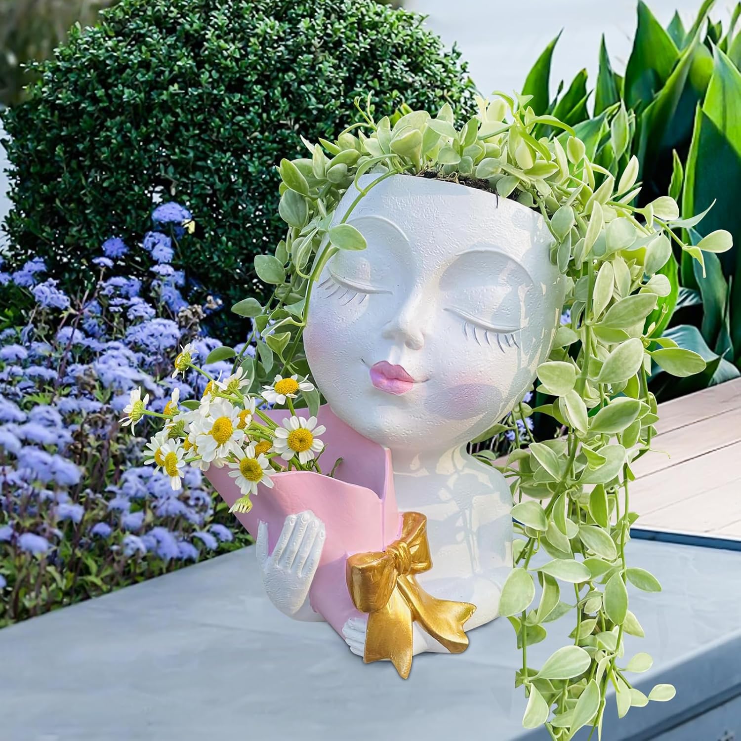 Amazon.com : HereGel Face Planters pots Head Planter for Indoor, Unique ...