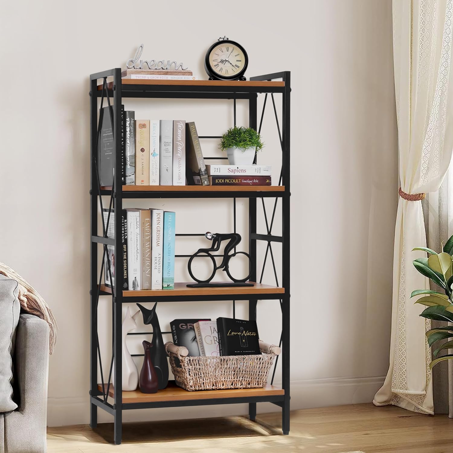 ABOUT SPACE 4-Tier Rack for storage-Multipurpose Wooden Rack with ...