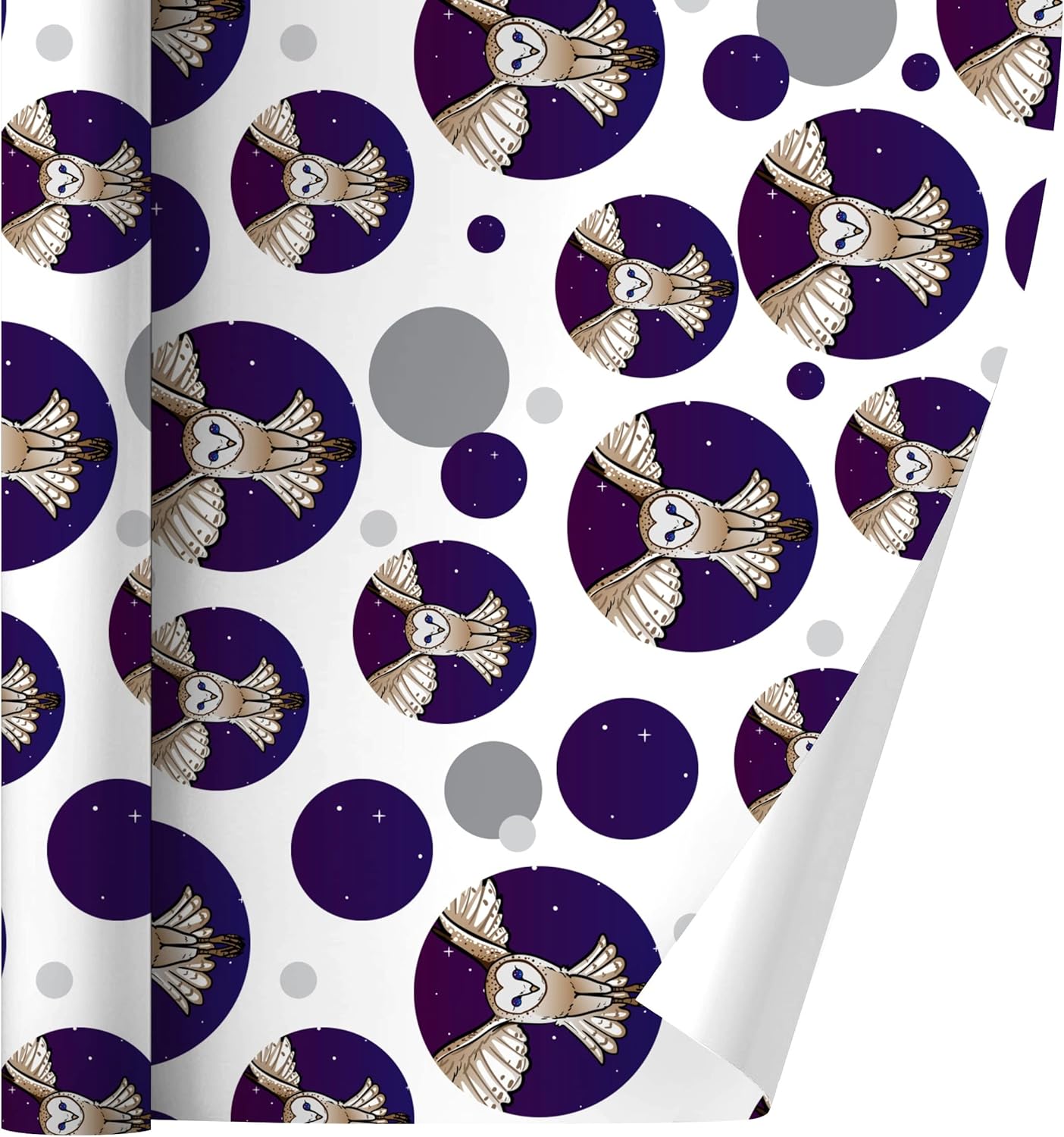 Amazon.com: GRAPHICS & MORE Barn Owl Flying in Night Sky Gift Wrap ...