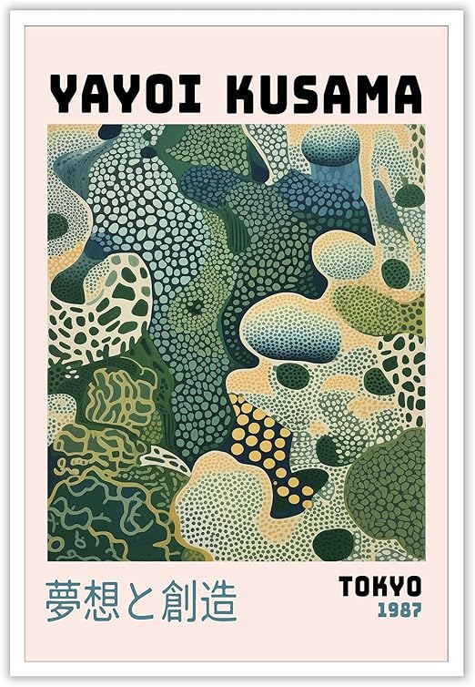 Amazon.com: Abstract Yayoi Kusama Dreams Create Poster,Vintage Japanese ...