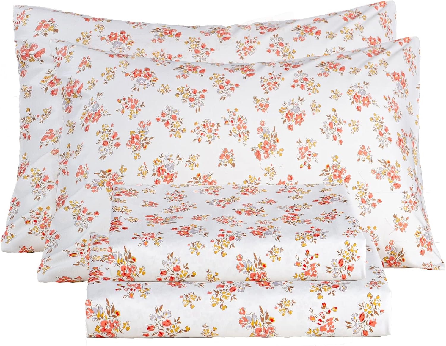 Amazon.com: Bedlifes Queen Sheet Set Ultra Soft Breathable Silky Flower ...