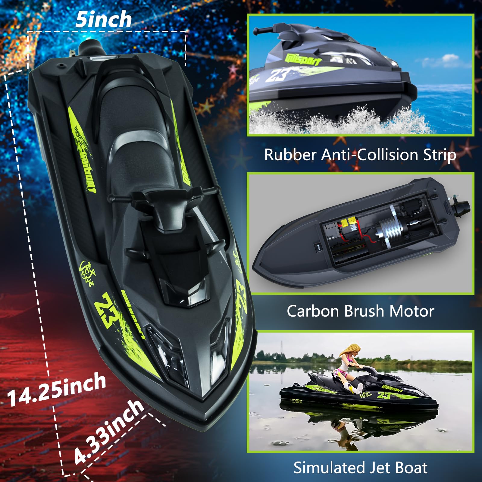 Snapklik.com : Cheerwing UDI023 RC Boat For Kids & Adults