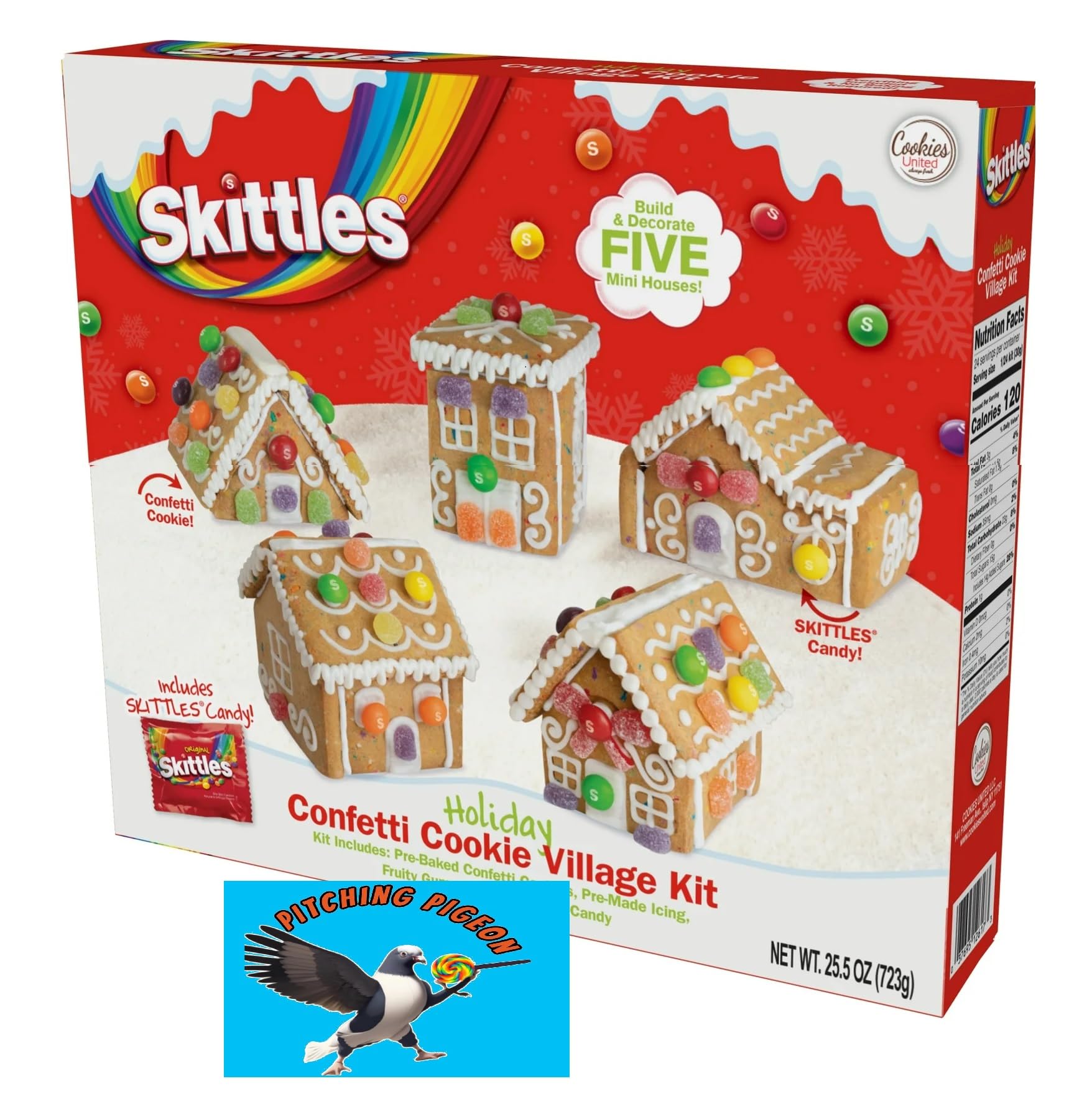 Amazon.com: Skittles Gingerbread Christmas Confetti Chocolate Cookie ...