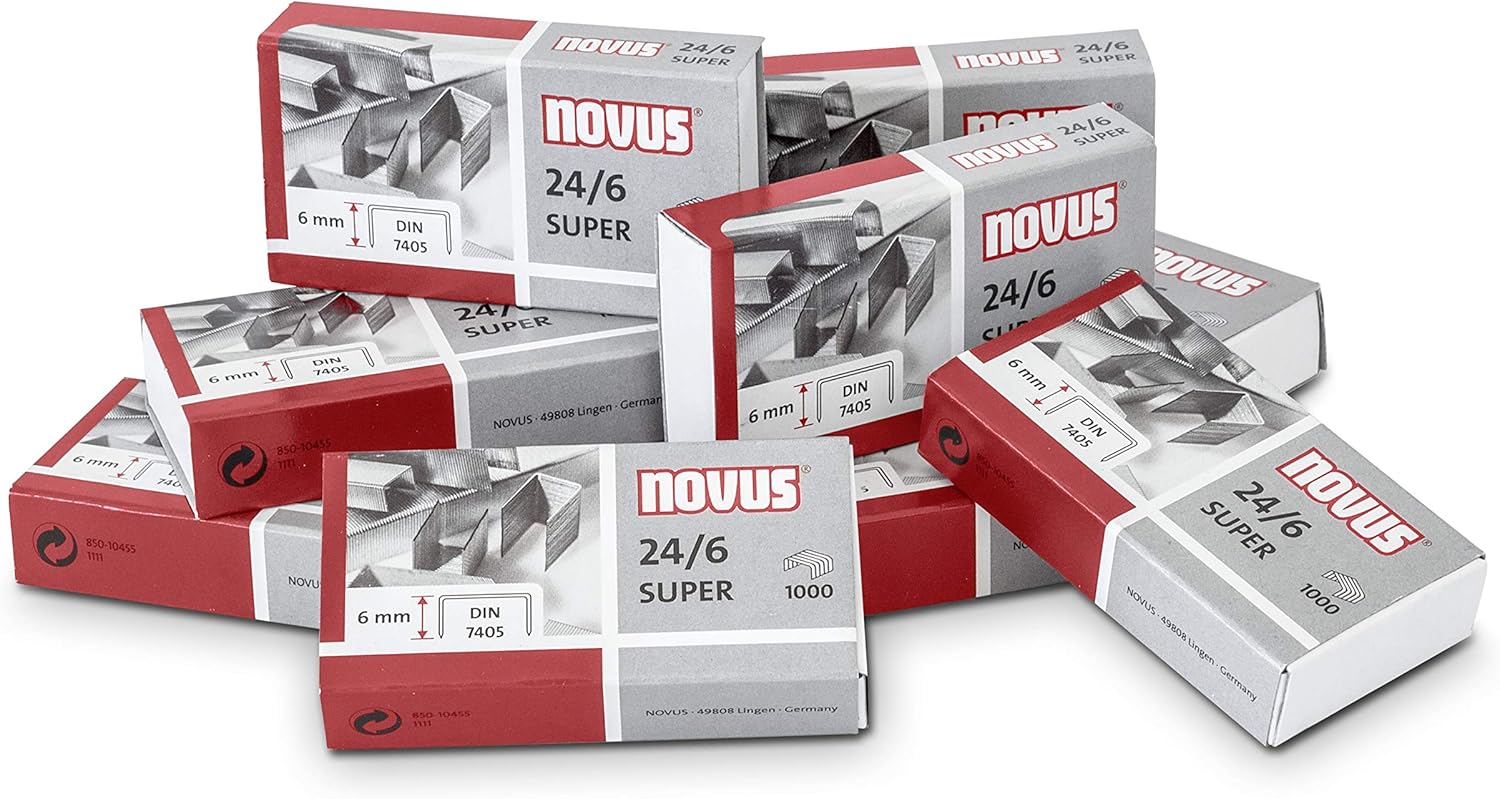 Amazon.com : Novus Staples for Office Stapler HK 24/6 DIN Super, 100 ...