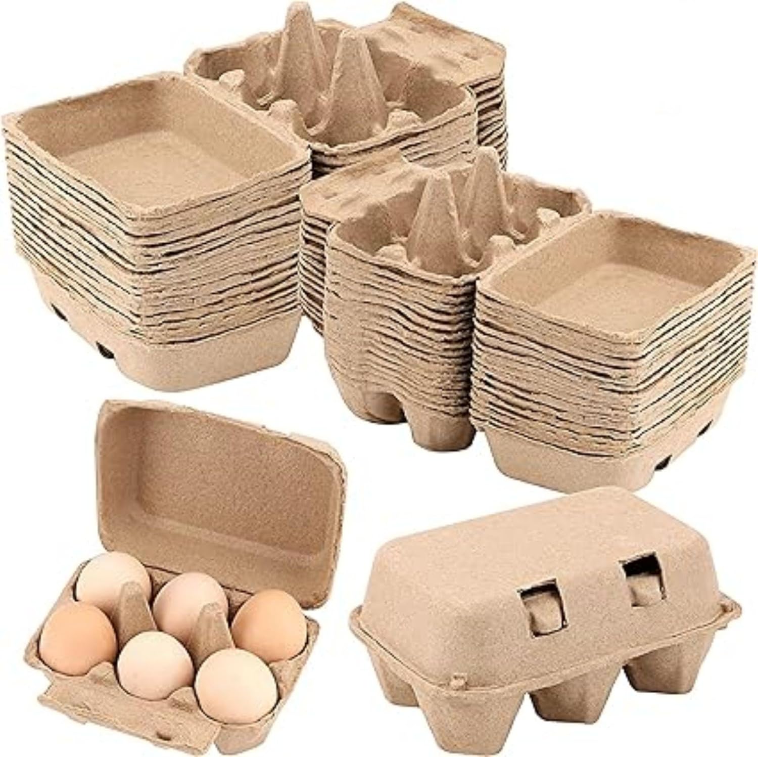 Amazon.com: Kusport 40 Packs of 6-Count Egg Cardboard Boxes ...