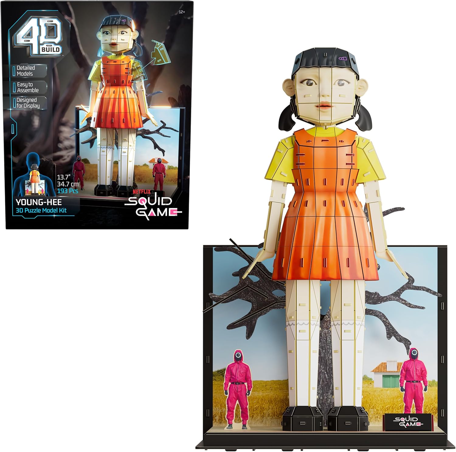 4D Build, Squid Game Manager Mask 3D Model Kit, Squid Game Collectibles ...