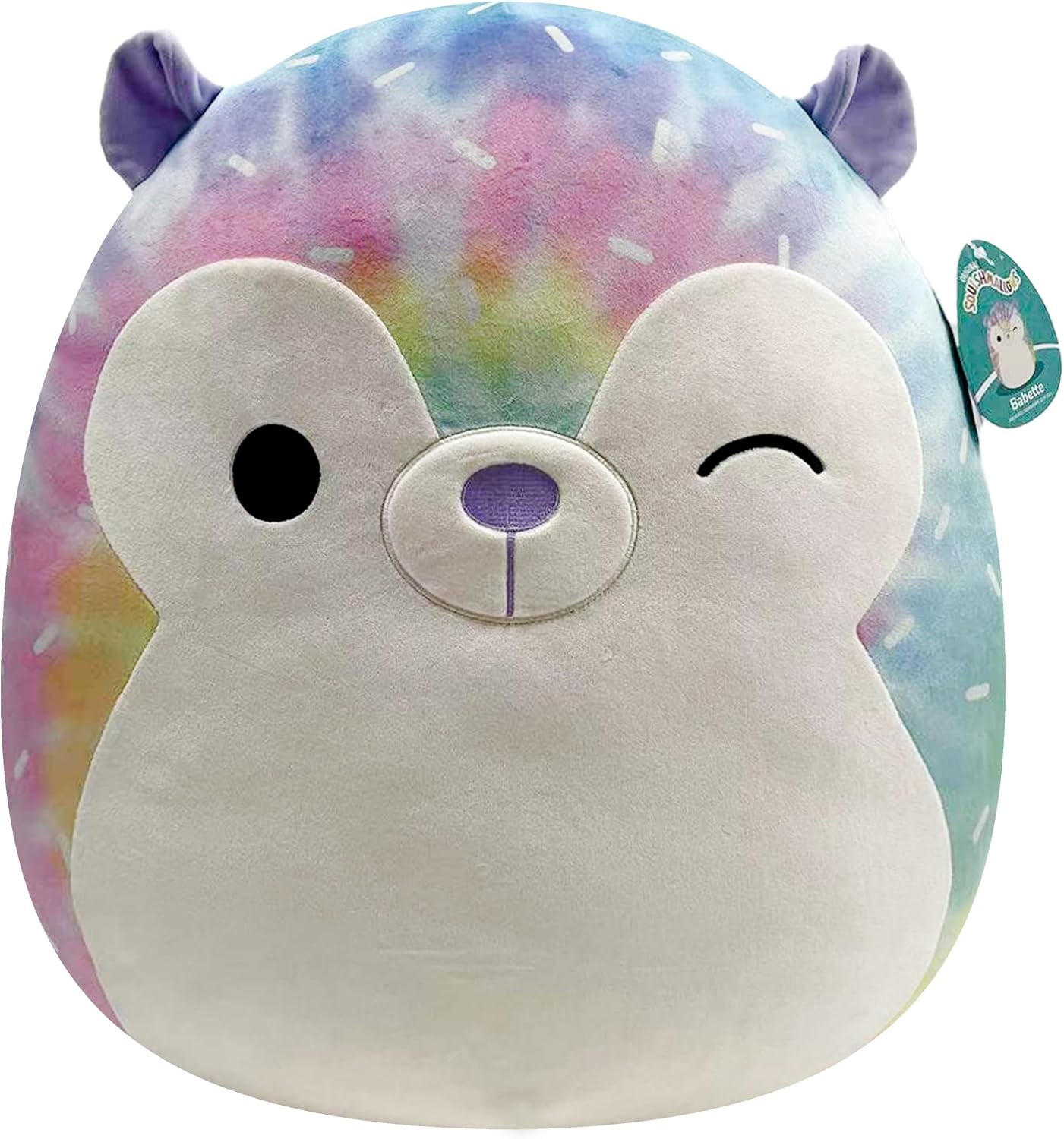 Amazon.com: Squishmallow Babette Rainbow Hedgehog SQJW22-20RH-12V ...