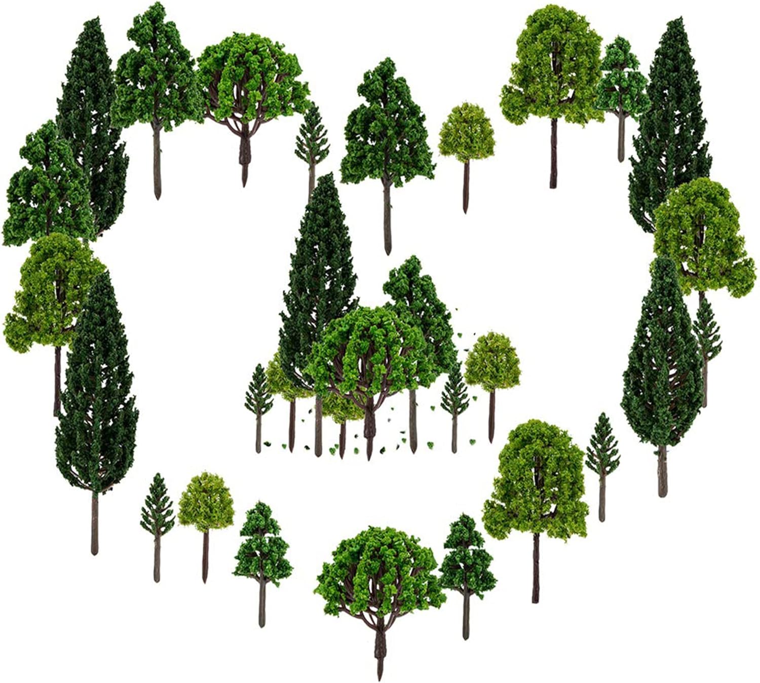 Amazon.com: peony man 40 Pieces Model Trees -1.57-5.90 inch Mixed Model ...