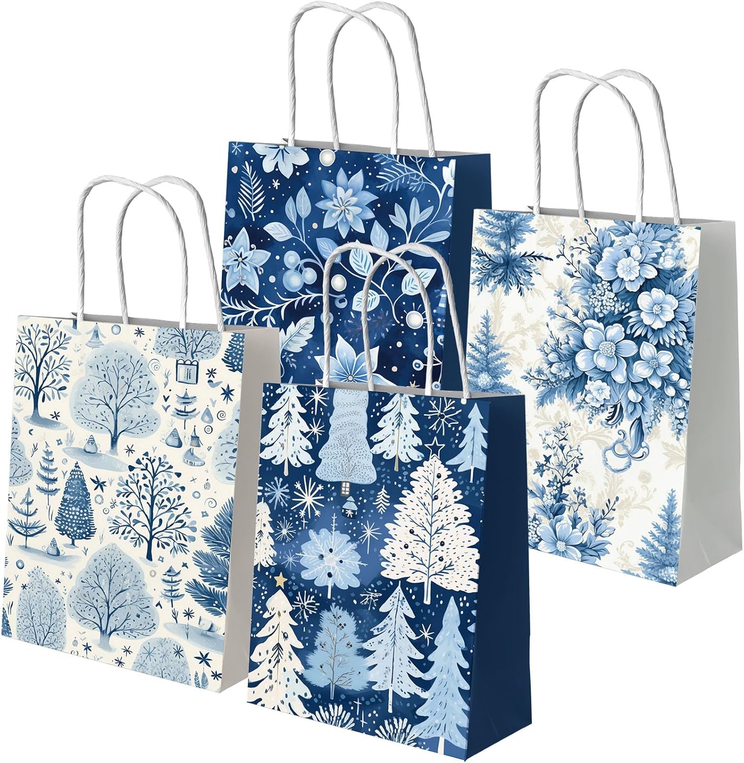 Amazon.com: YTGUVBK Blue Christmas Decorations Gift Bags, 12 Pack ...