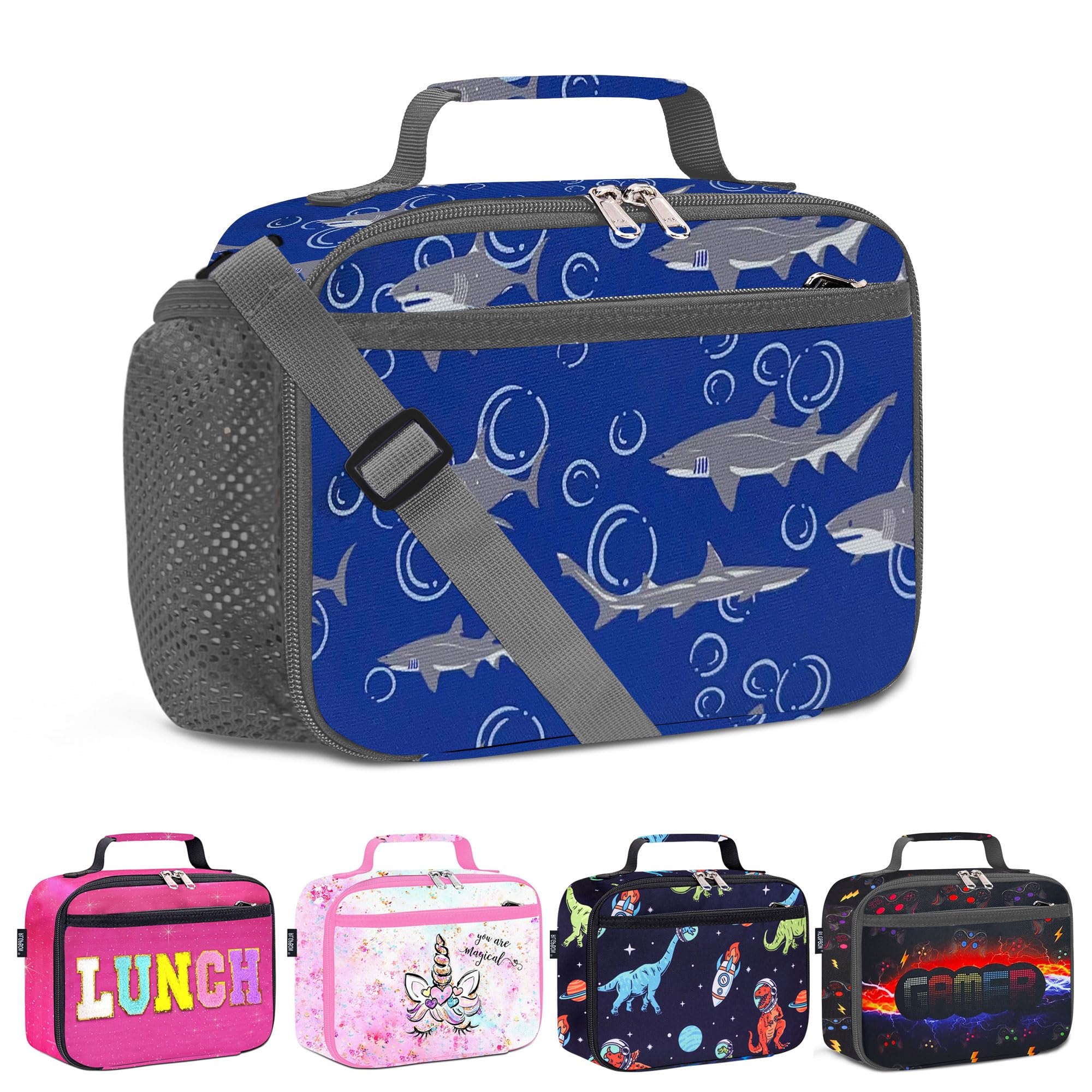 Amazon.com: RLGPBON Kids Lunch Bag,Insulated Lunch Box for Girls Boys ...