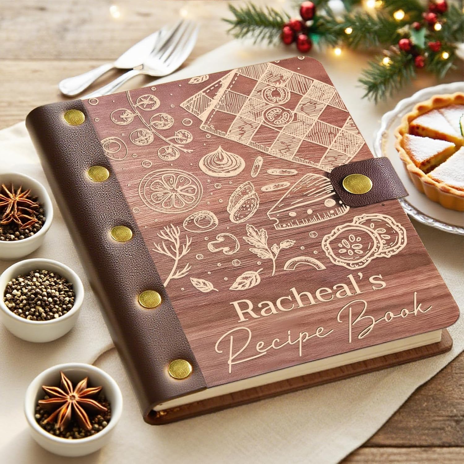UBJVA Personalized Recipe Book Binder Custom Recipe Book to Write in ...