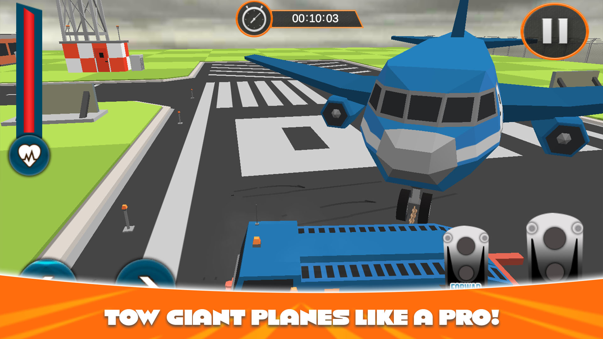 Airplane Parking Simulator: Chained Cart Towing Plane Driving Game ...