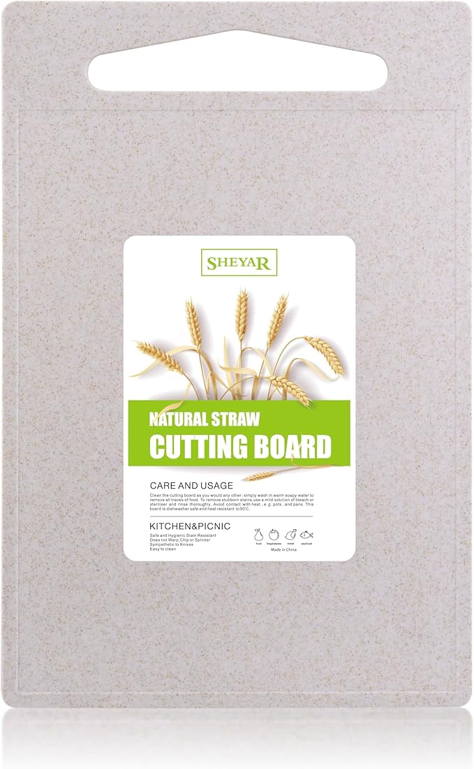 Amazon.com: Zzsbrm Cutting Board for Kitchen, Wheat Straw Fiber Cutting ...
