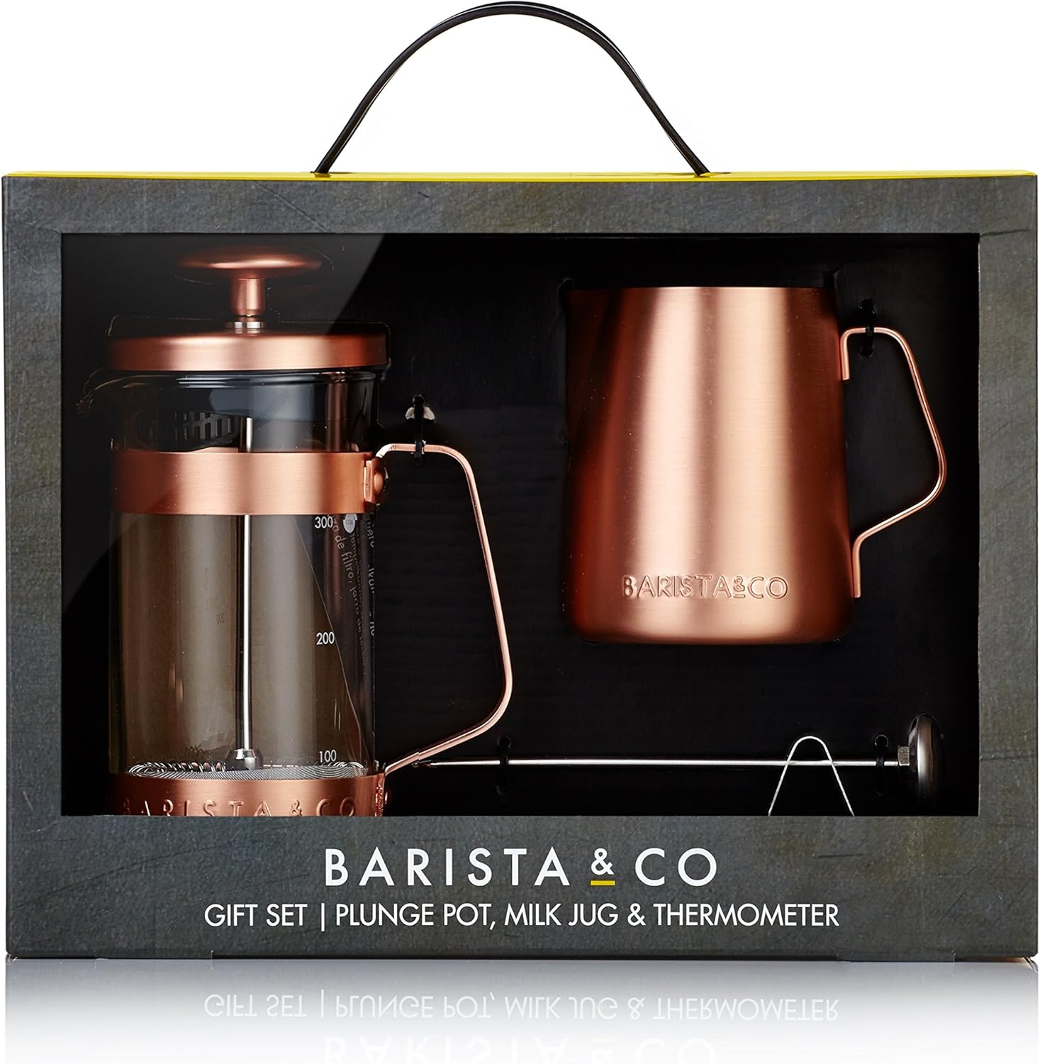 Amazon.com: Barista French Press Gift Set with Milk Jug and Thermometer ...