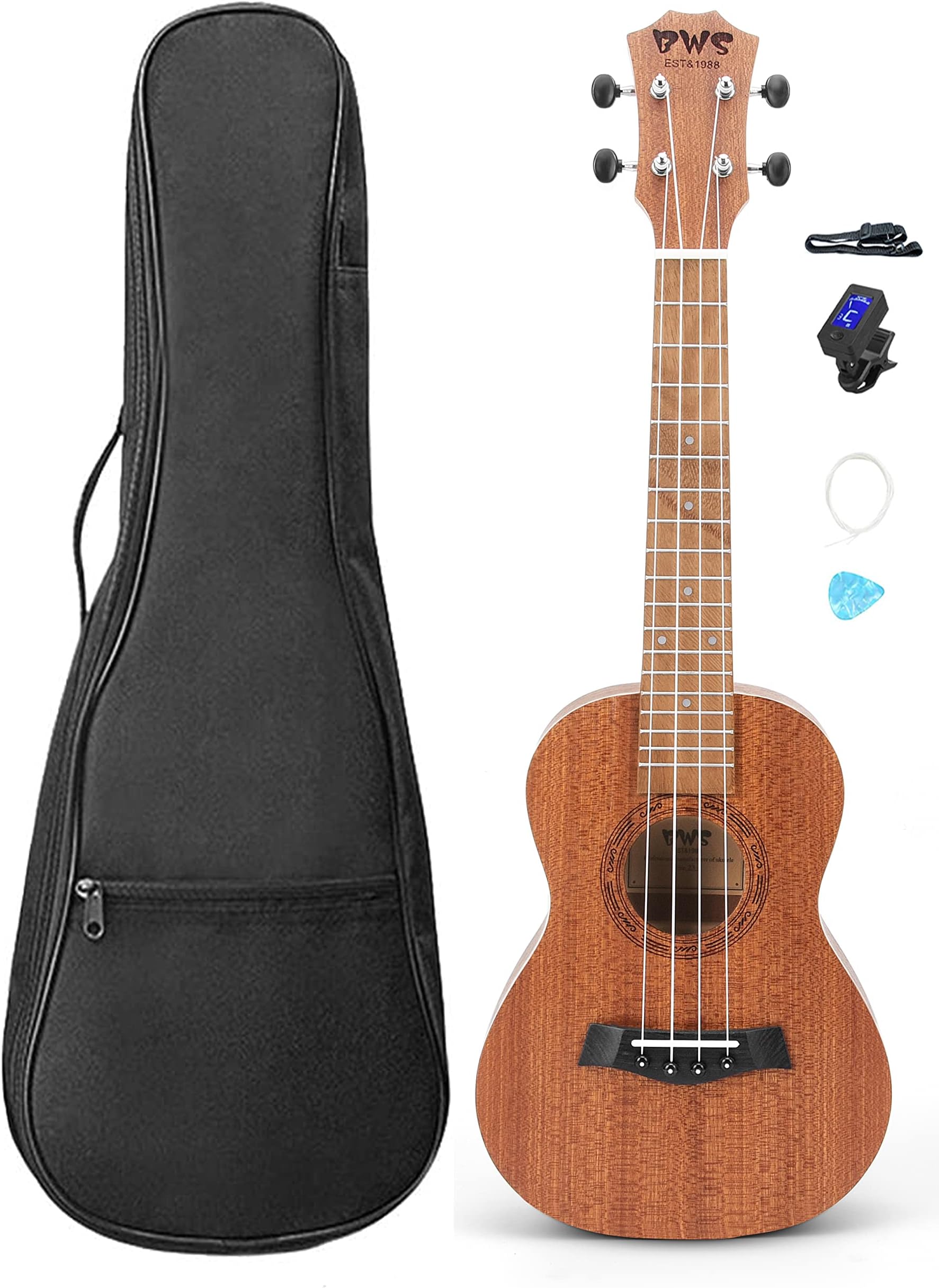 BWS 23 inch Concert Ukulele Spruce Sapele Ukulele Ukelele Set with Bag ...