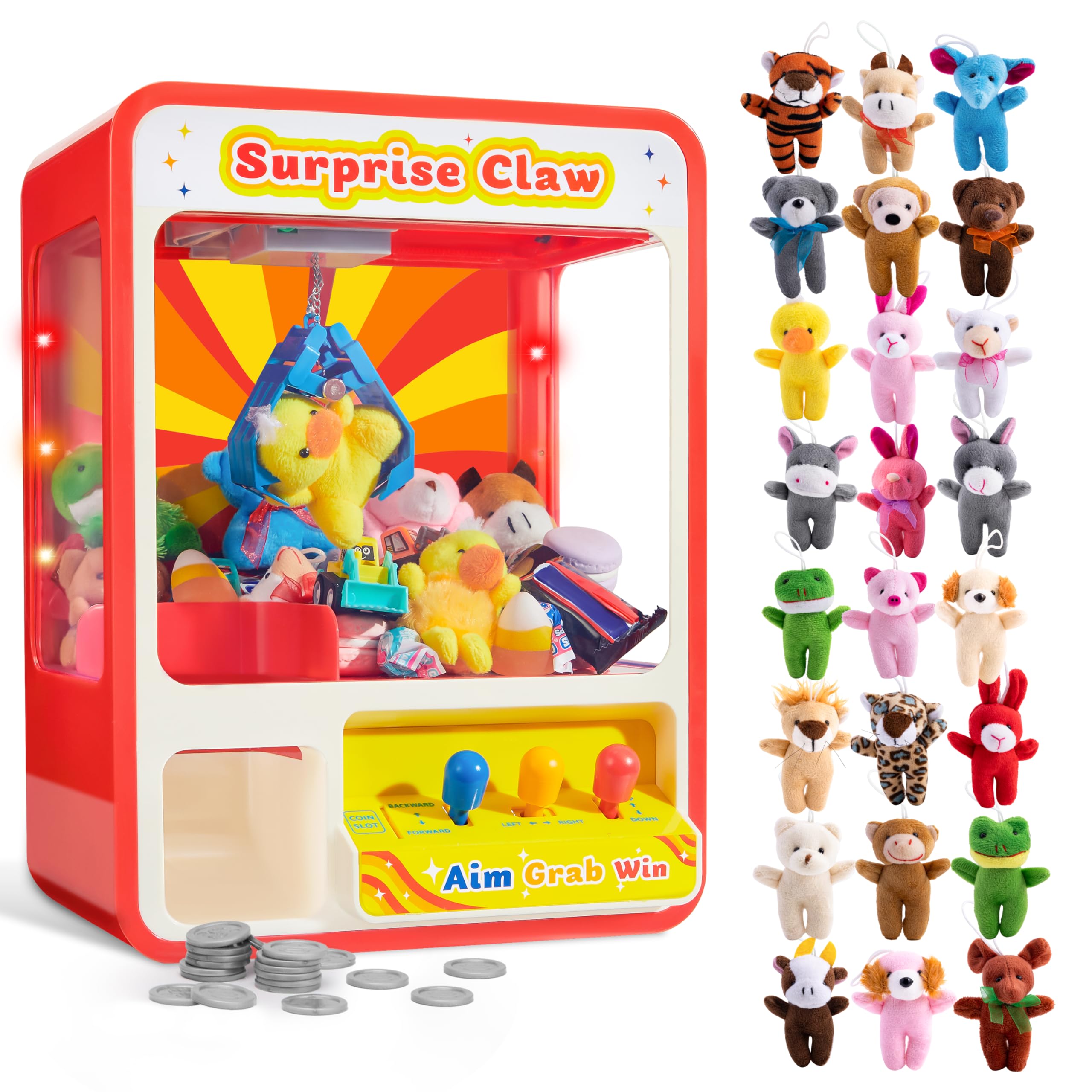 Amazon.com: JOYIN Claw Machine with 24 Pcs Mini Animal Plush Toys for ...