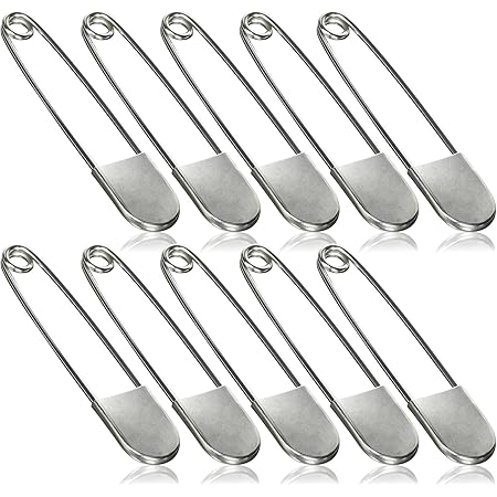 Amazon.com: Set of 10 Giant Safety Pins, Tool Gadget Large Stainless ...